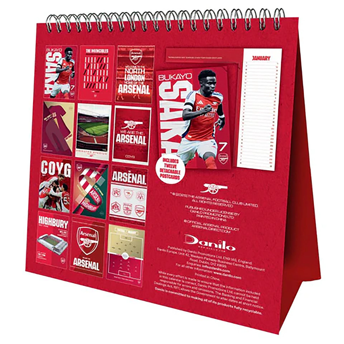 Arsenal 2026 Desk Easel Calendar – Weston Corporation
