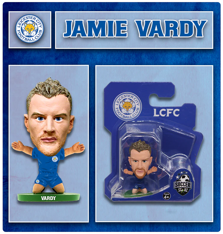 Soccerstarz - Leicester Jamie Vardy Home Classic Kit – Weston Corporation