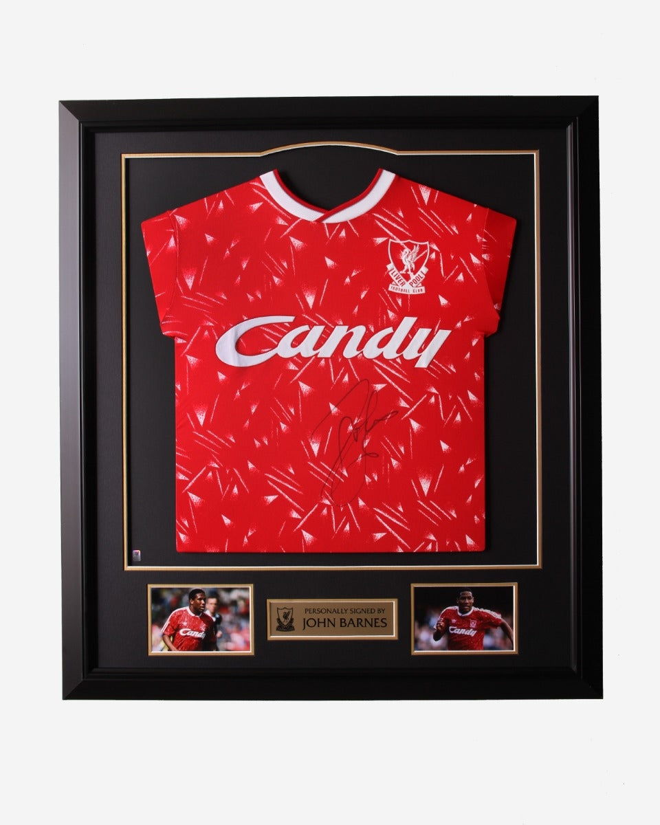 LFC Signed Barnes 1989-90 Framed Shirt – Weston Corporation